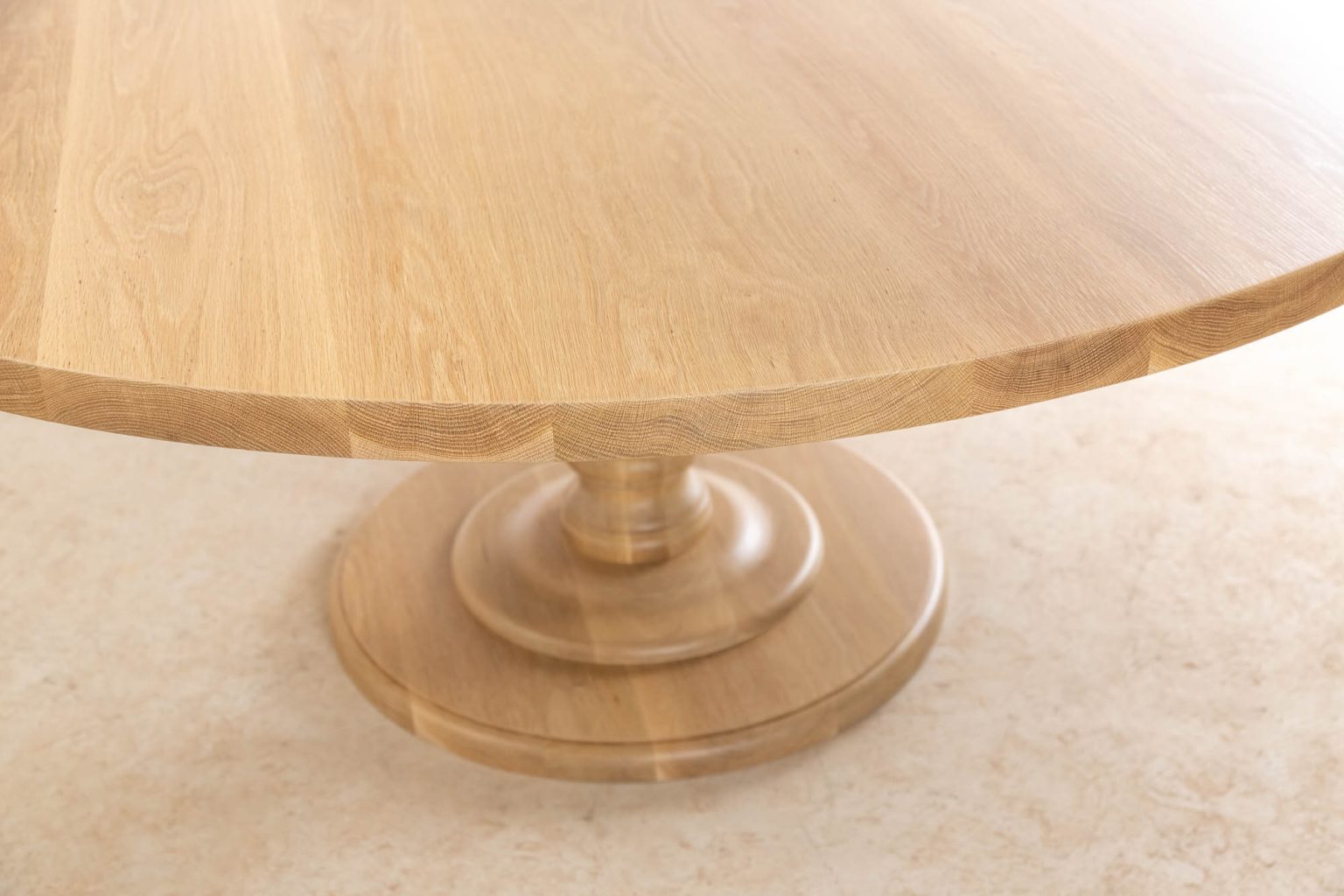 Alli™ 6 Foot Round Dining Table (White Oak) - Heirloom Products®