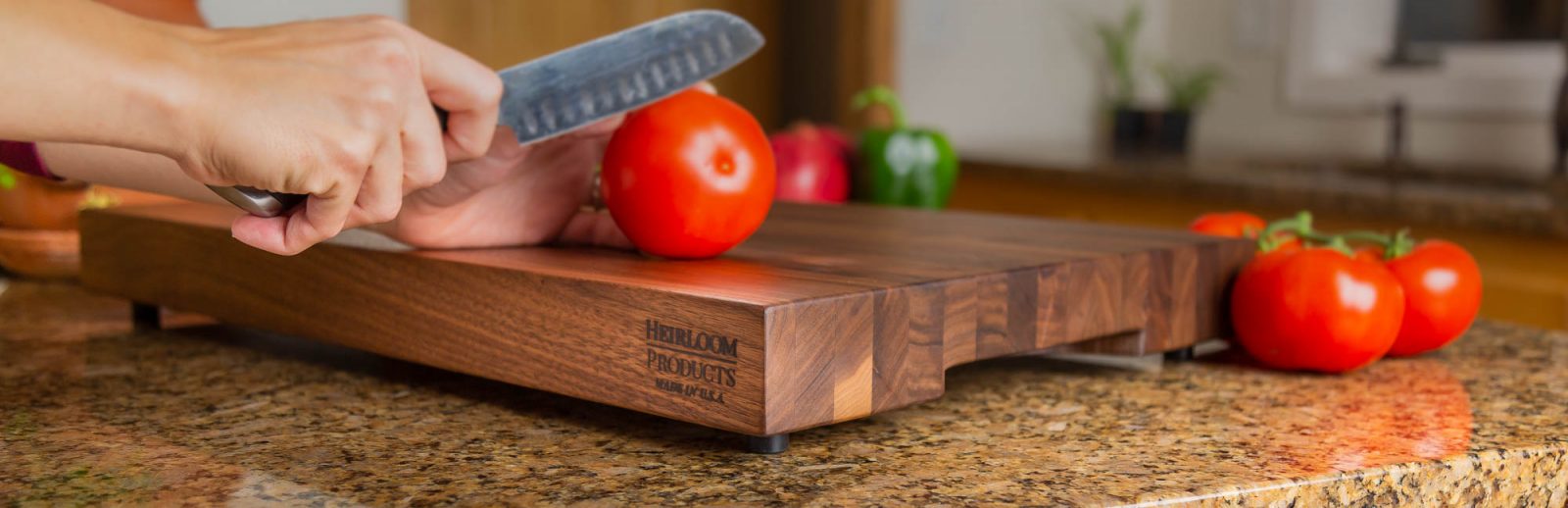 Master Chef™ Walnut Butcher Block Cutting Board - Heirloom Products®